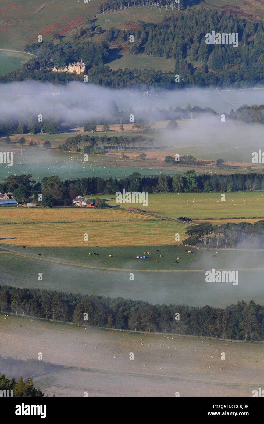 Autumnal Mist over Cademuir & Manor Valley in the Scottish Borders ...