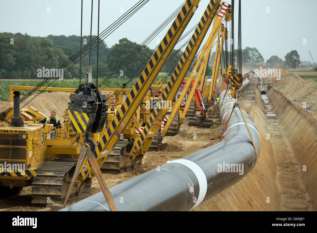 Hamersen, Germany, construction of the North European Gas Pipeline (NEL ...