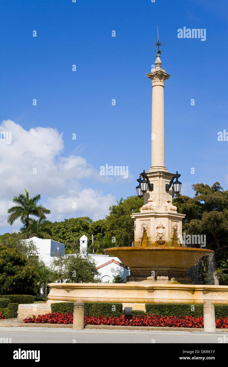 DeSoto Fountain, Coral Gables, Miami, Florida, USA Stock Photo - Alamy