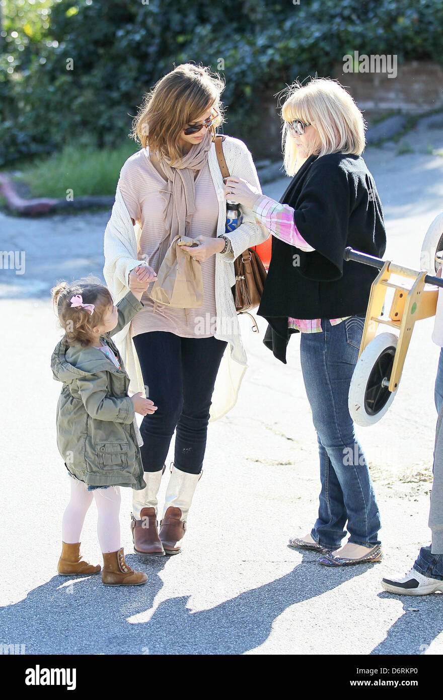Jessica's mother Catherine Alba, Jessica Alba and Honor Marie enjoy a ...