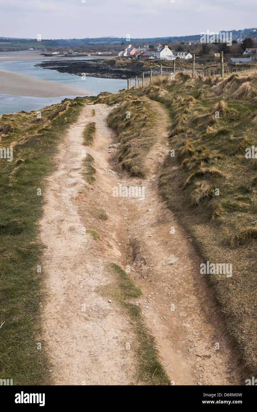 The heavily eroded Pembrokeshire national park coastal footpath, The ...