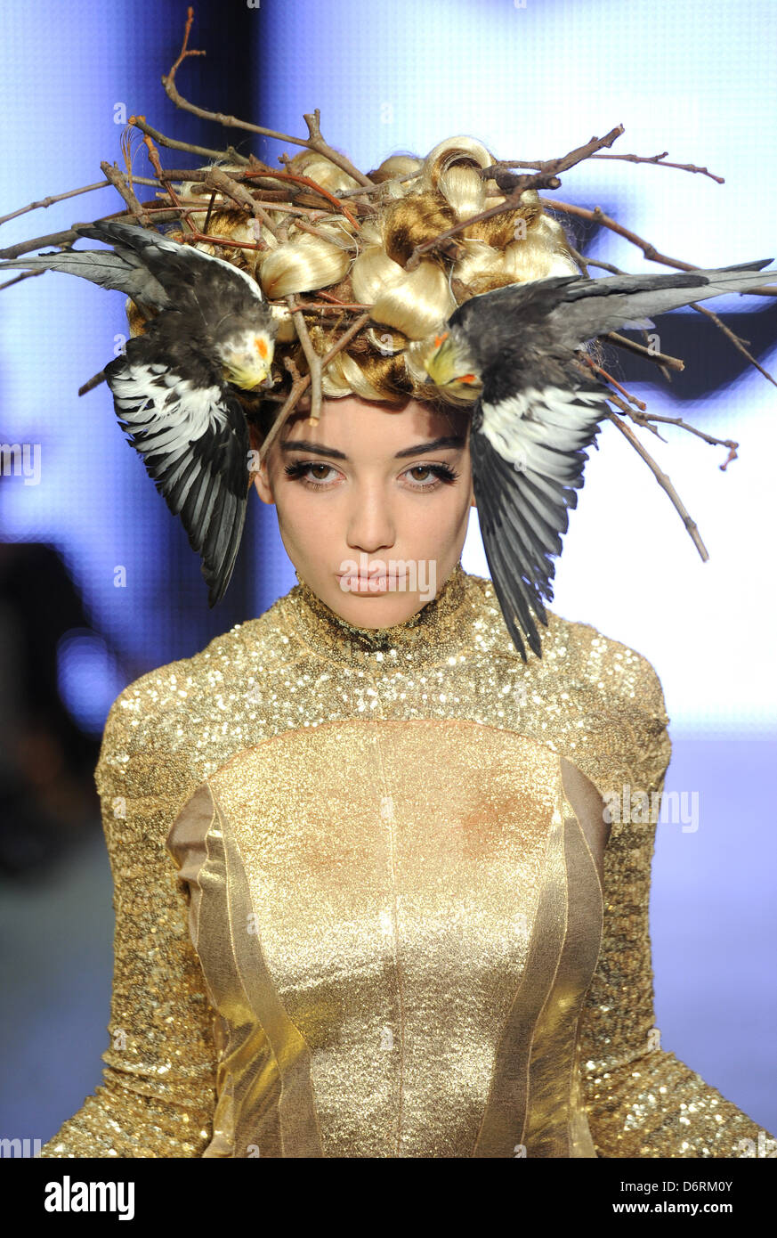 Model London Fashion Week A W 2011 Pam Hogg Catwalk London England