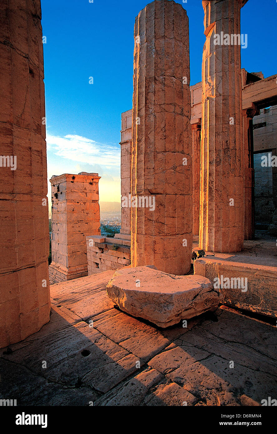 Greece, Athens, Akropolis, Propilea, Ancient columns Stock Photo - Alamy