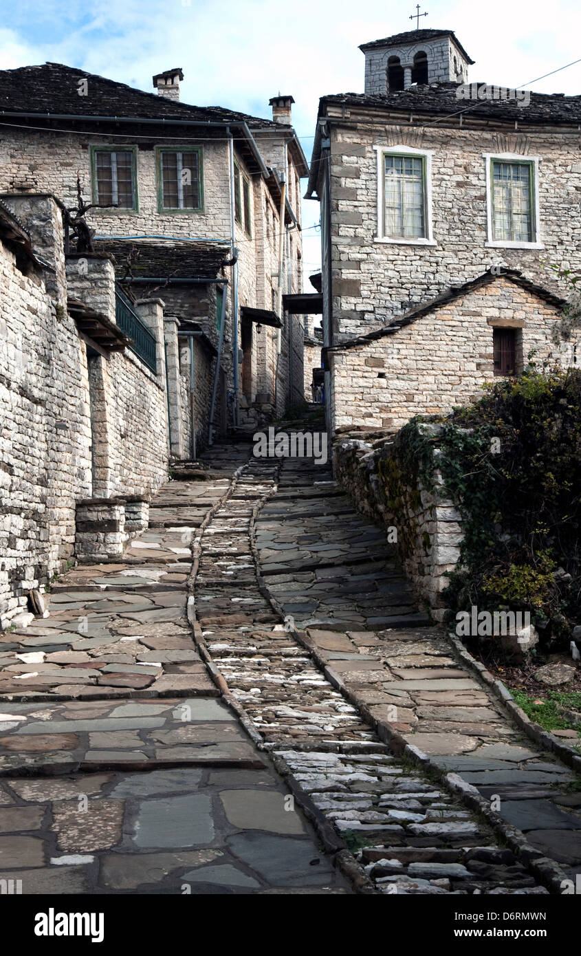 Greece, Ipiros, Dilofo, Old village Stock Photo - Alamy
