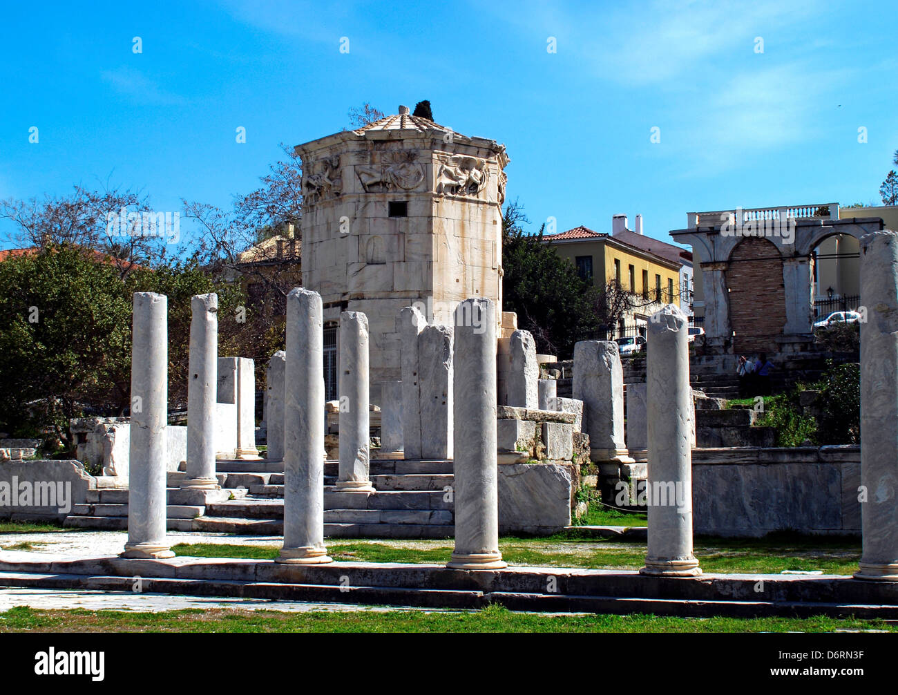 Greece, Athens, Aerides, Plaka, Ancient columns Stock Photo - Alamy
