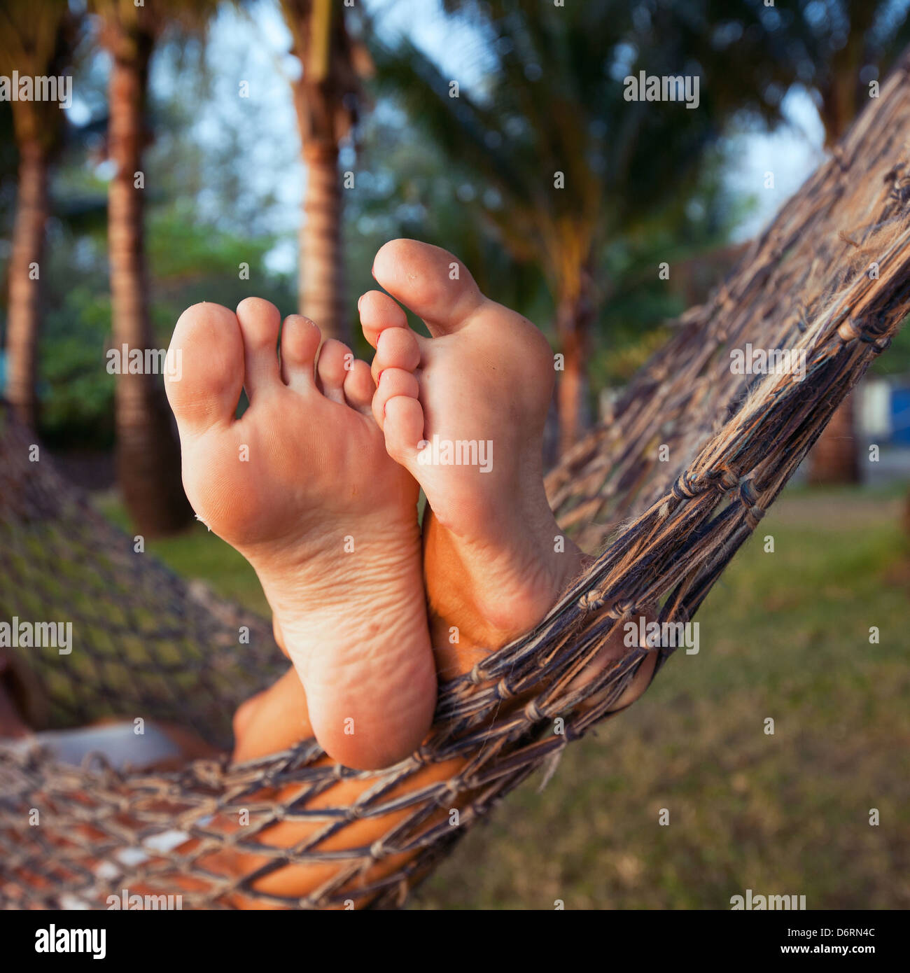 woman in hammock Stock Photo - Alamy