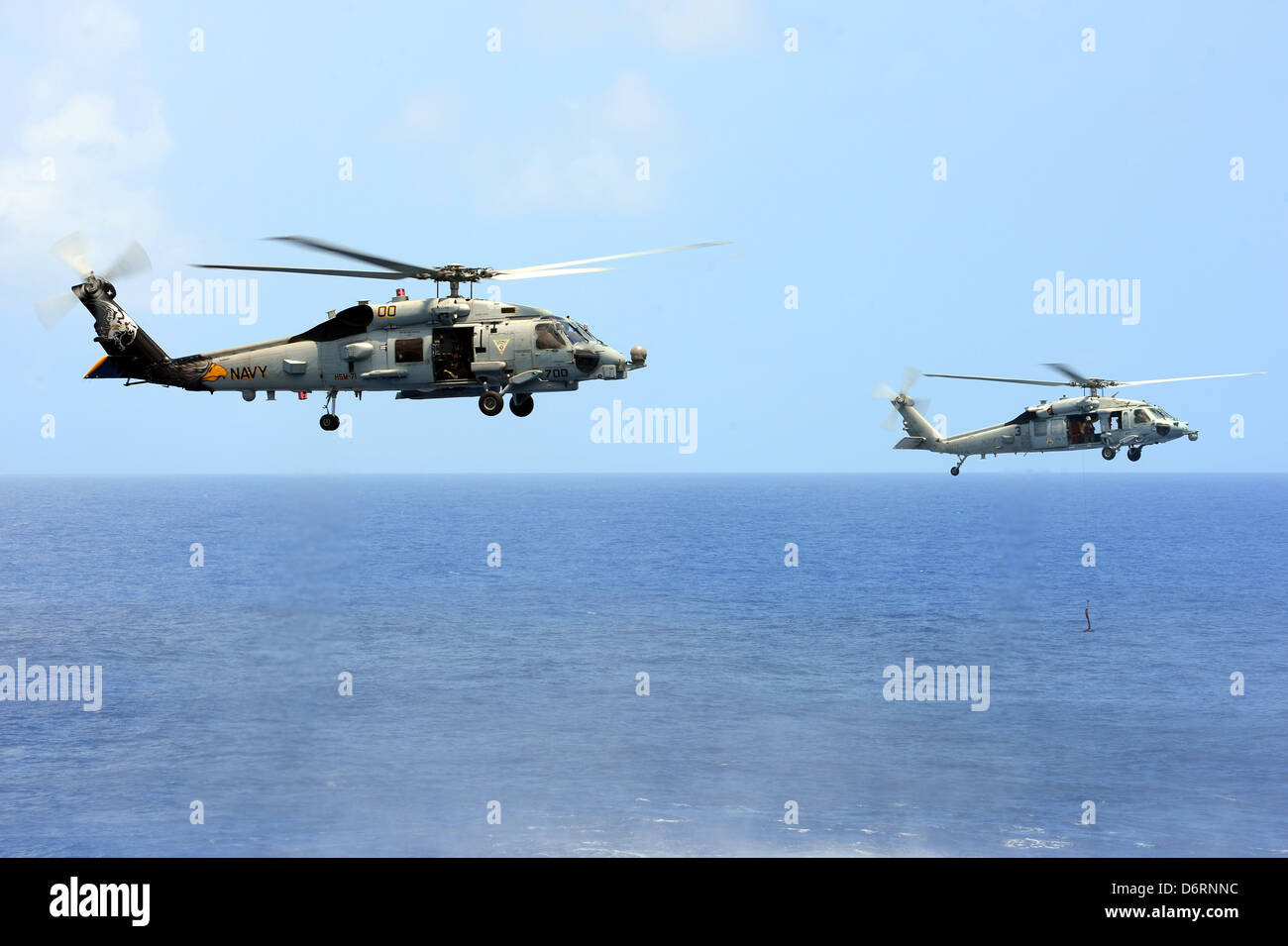 US Navy MH-60R Sea Hawk and MH-60S Knight Hawk helicopters from the ...