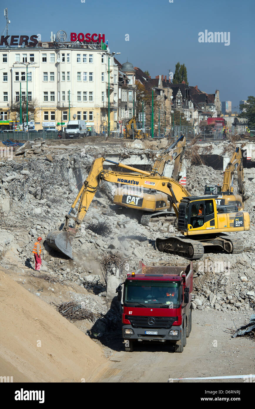 Poznan, Poland, Great building site in downtown Stock Photo - Alamy