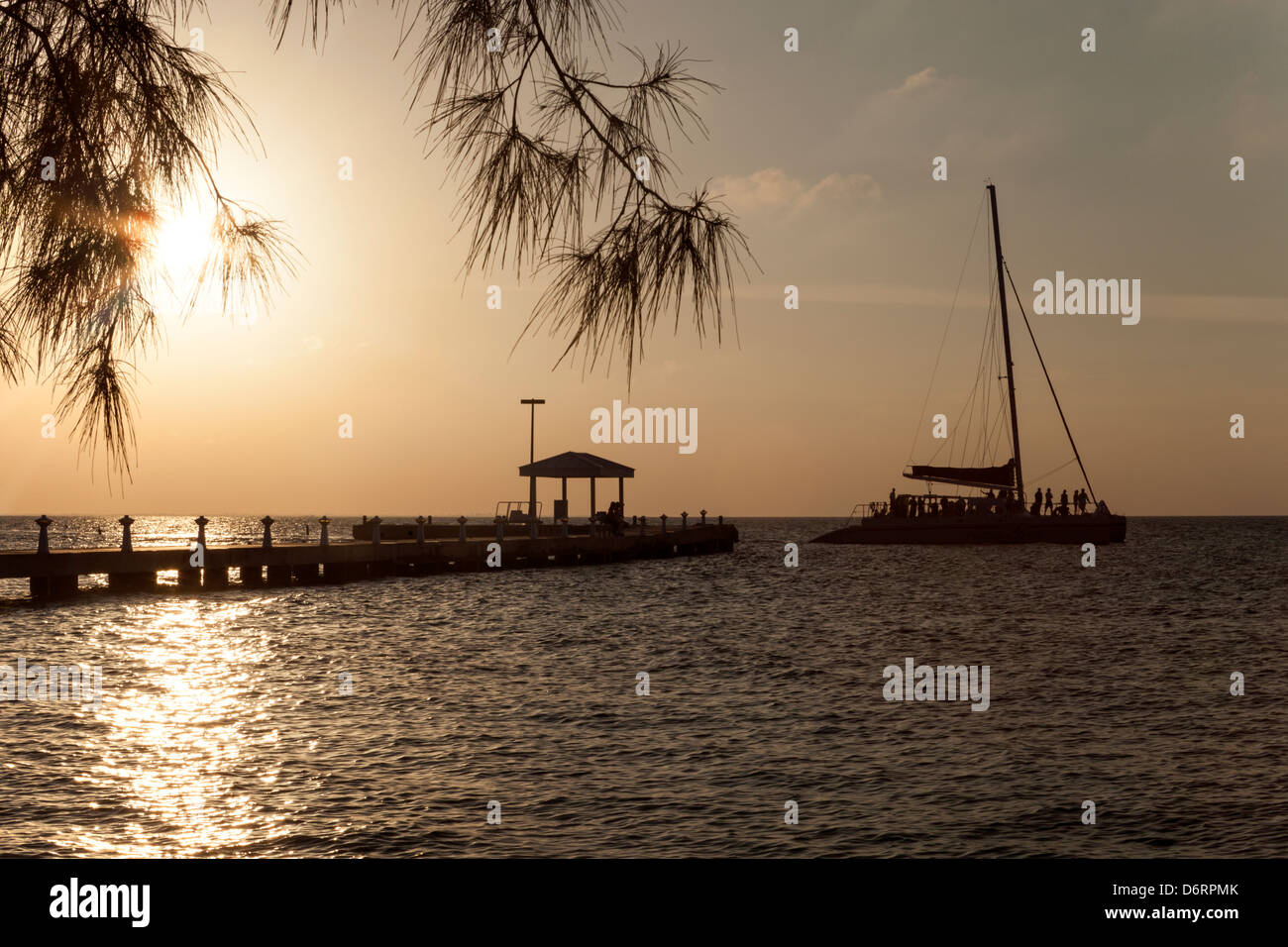 Sunset - Rum Point, Grand Caymans Stock Photo - Alamy