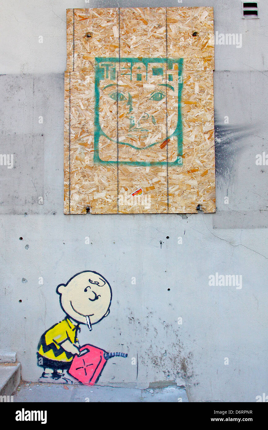 Another Banksy art piece has appeared in the city of Los Angeles. A ...
