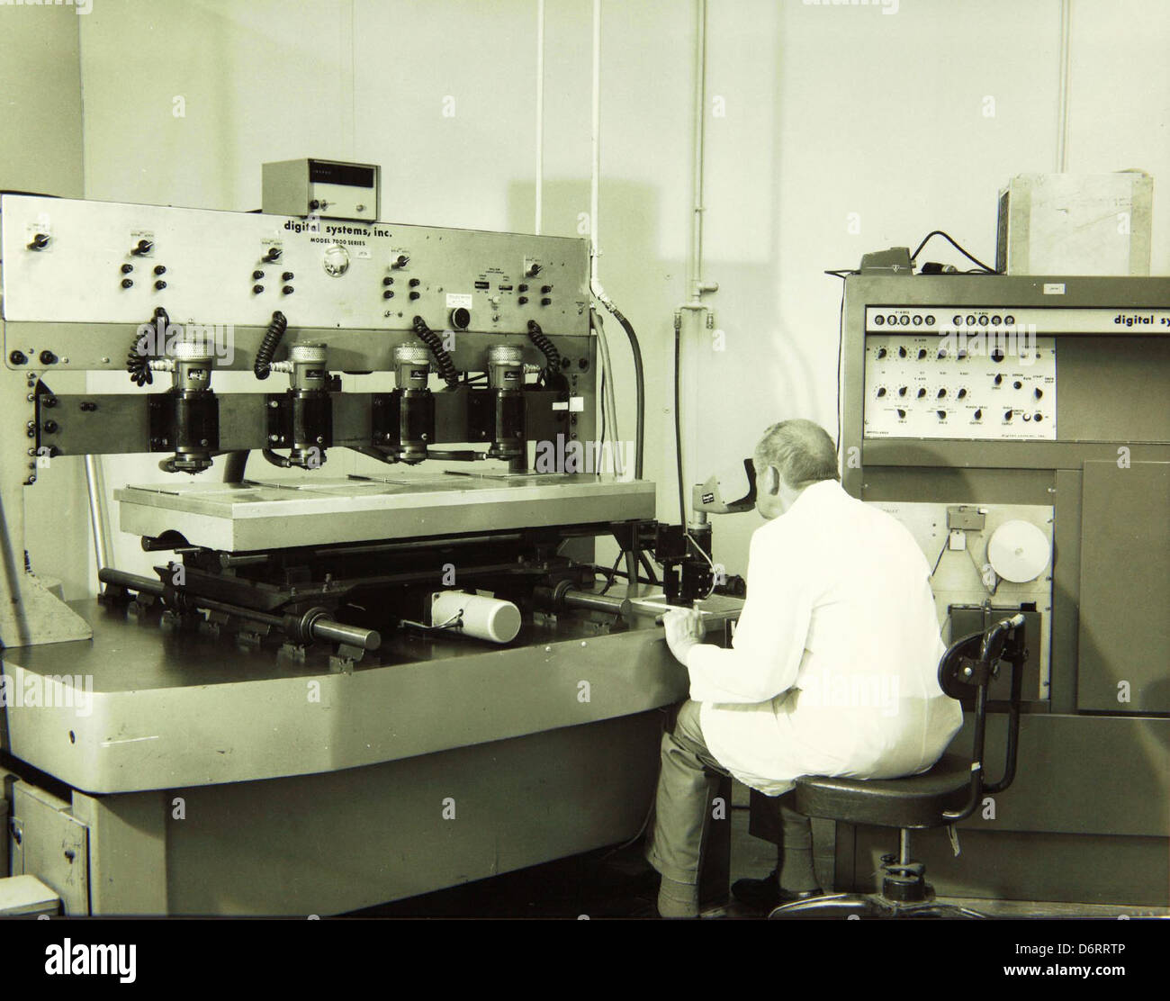 A photograph showing the engineering test lab at the Convair/General ...