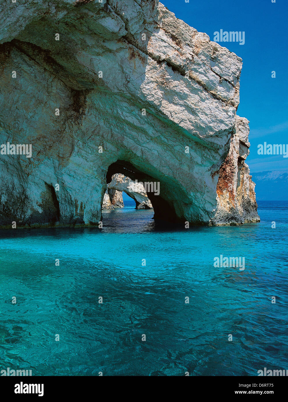 Greece, Natural arch in sea Stock Photo - Alamy