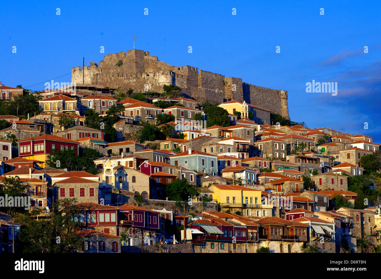 Greece, Aegean sea, Lesvos Molivos village Stock Photo - Alamy