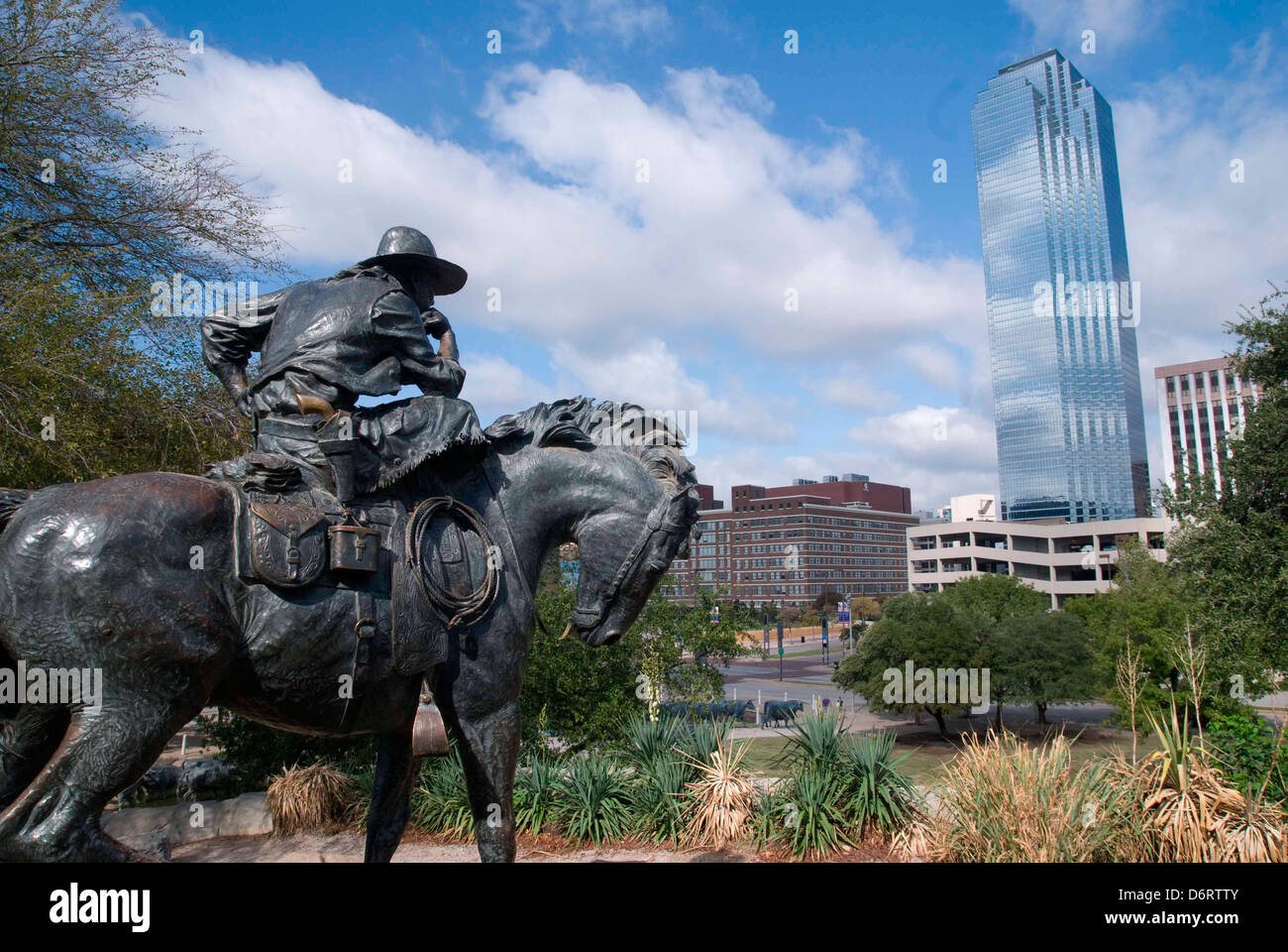 USA, Texas, Dallas, Pioneer Square cattle sculpture Stock Photo - Alamy
