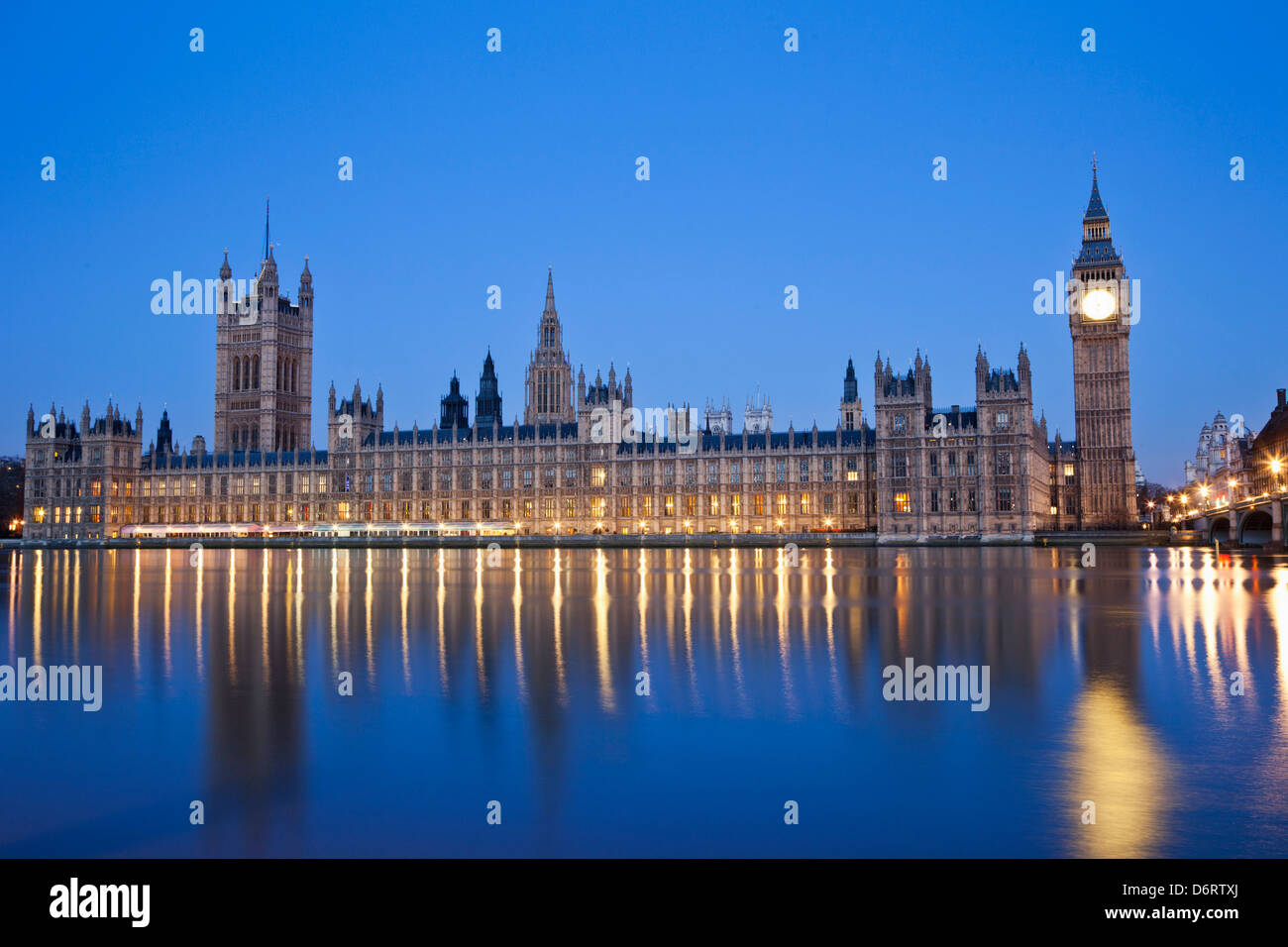 UK, London, Palace of Westminster and River Thames Stock Photo - Alamy