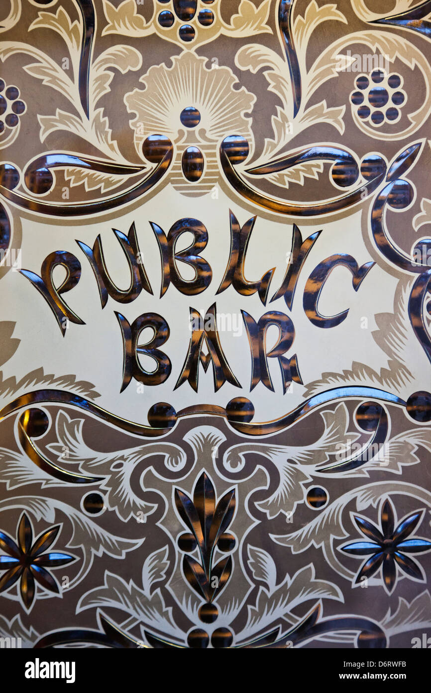 UK, London, Westminster, Pub Window Stock Photo - Alamy