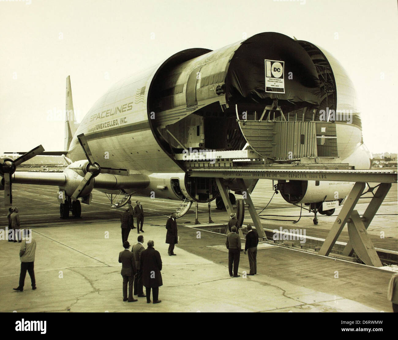 This image shows the assembly of the DC-10 fuselage at Convair/General ...