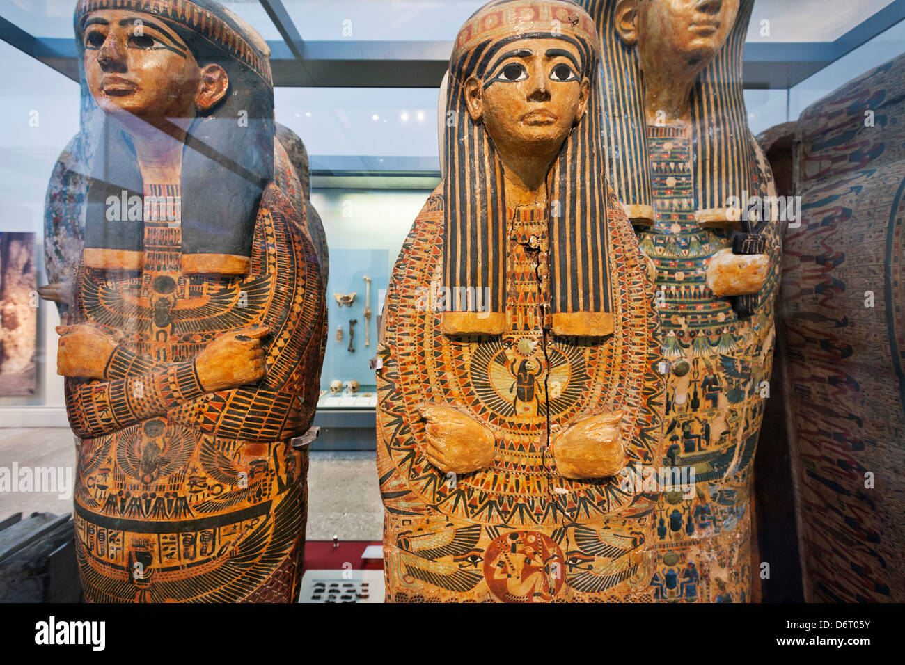 UK, England, London, British Museum, Egyptian Room, Display of Egyptian ...