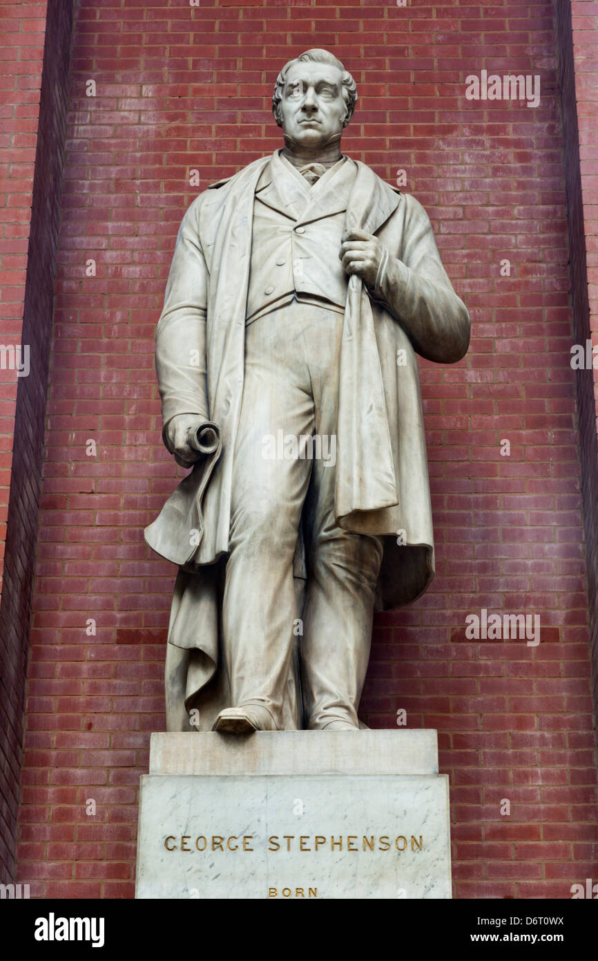 England, Yorkshire, York, The National Railway Museum, Statue of George ...
