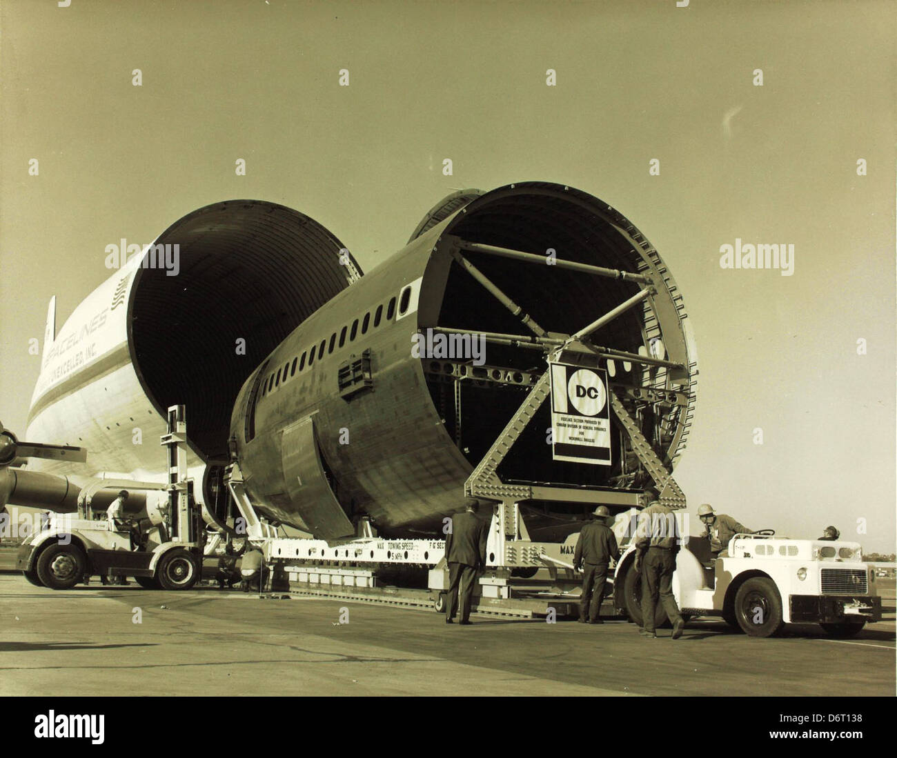 A photograph of the fuselage of a DC-10, built by Convair/General ...