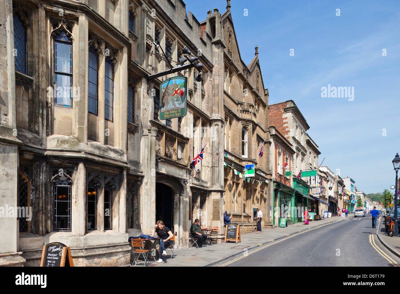 High Street Street Somerset England Stock Photos & High Street Street ...