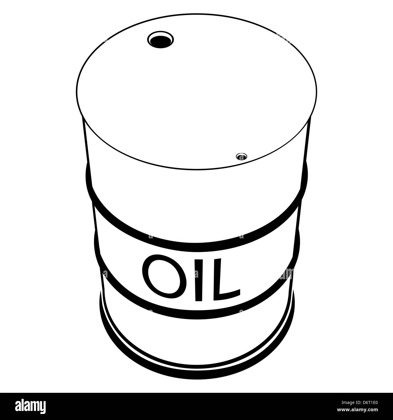 Oil barrel outline Cut Out Stock Images & Pictures - Alamy