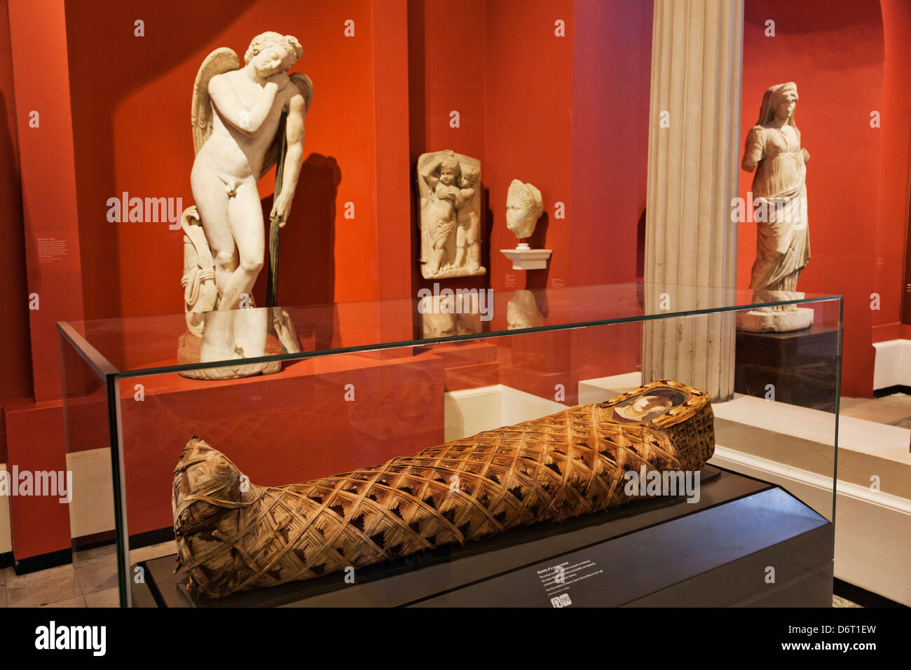 England, Oxfordshire, Oxford, Ashmolean Museum, Egyptian Mummy Exhibit ...