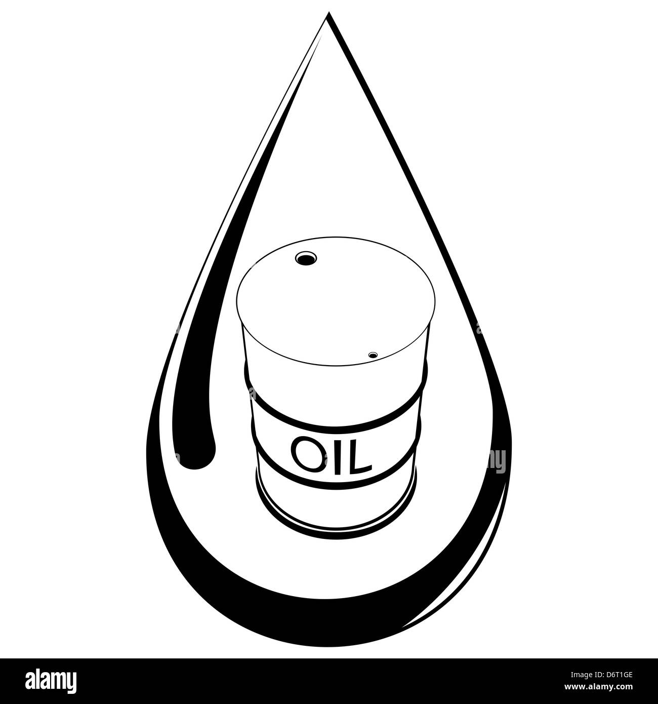 Oil petroleum barrel on white Black and White Stock Photos & Images - Alamy