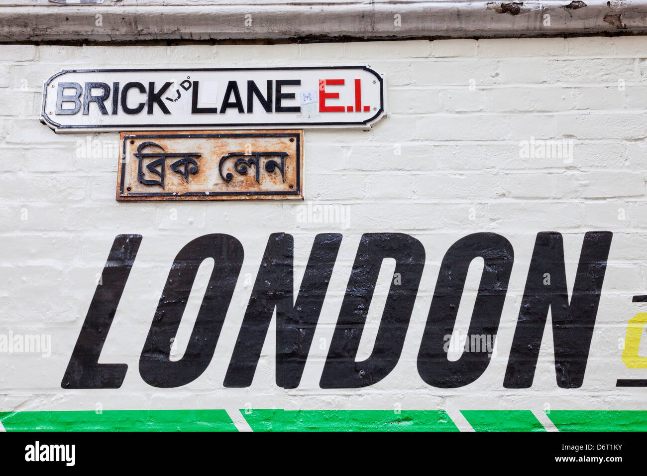 UK, London, Whitechapel, Brick Lane, Street Sign Stock Photo - Alamy