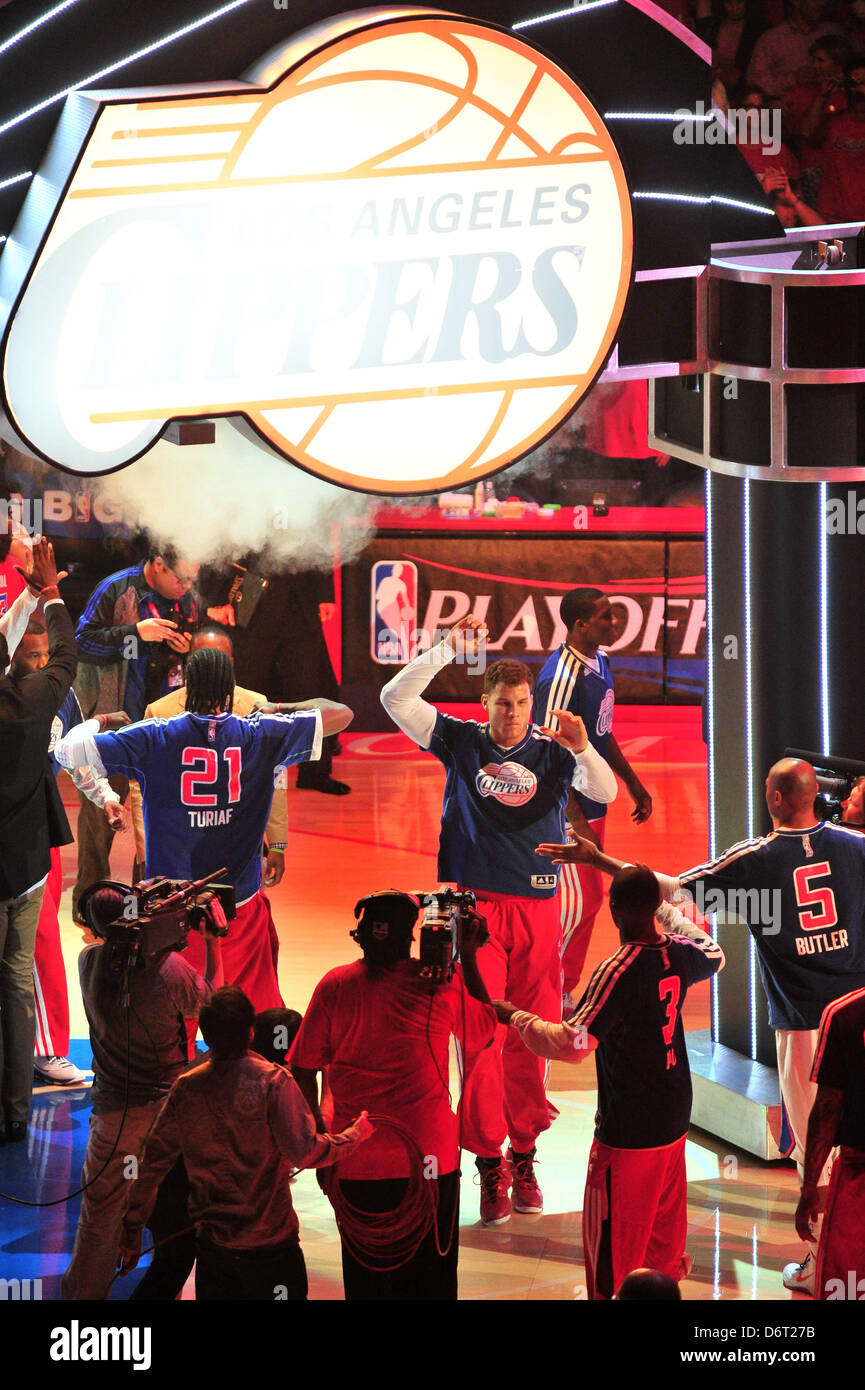 Los Angeles, USA. April 22, 2013: Blake Griffin of the Clippers is ...