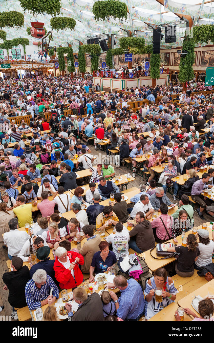 People drinking beer during Oktoberfest, Munich, Bavaria, Germany Stock ...