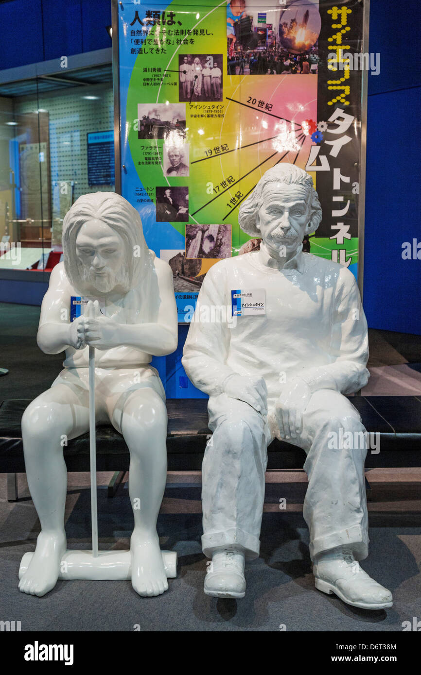 Japan, Honshu, Kansai, Osaka, Osaka Science Museum, Statues Of Einstein ...