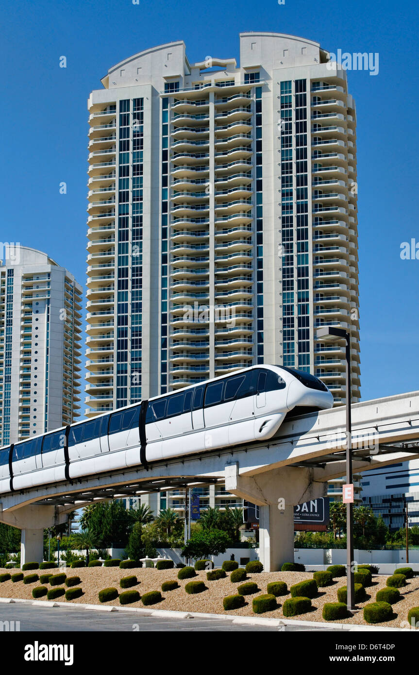 USA, Nevada, Las Vegas, Elevated monorail system Stock Photo - Alamy