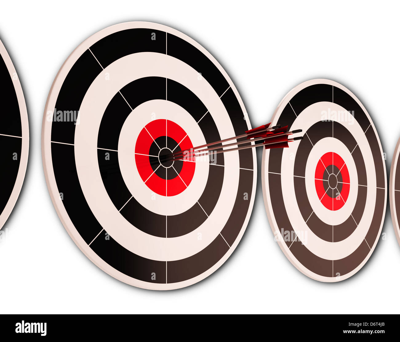 Triple Dart Showing Successful Performance And Precise Result Stock ...