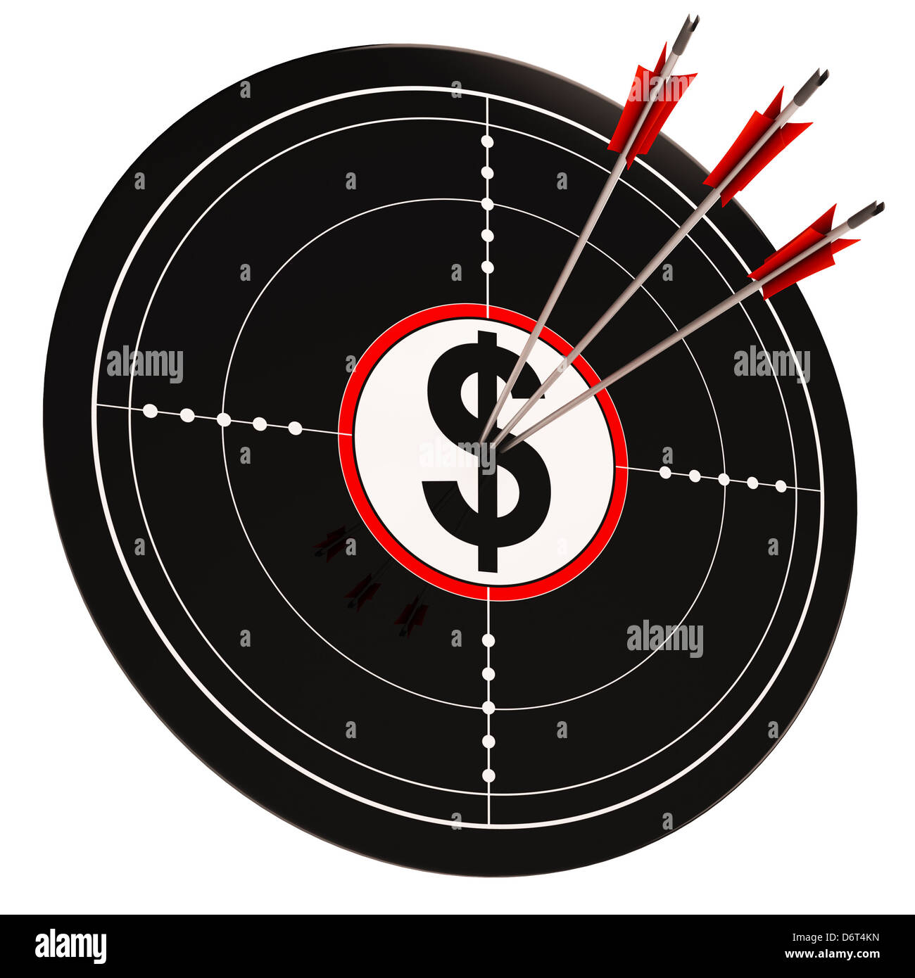 Dollar Target Showing Bucks Cash And Wealth In The USA Stock Photo - Alamy
