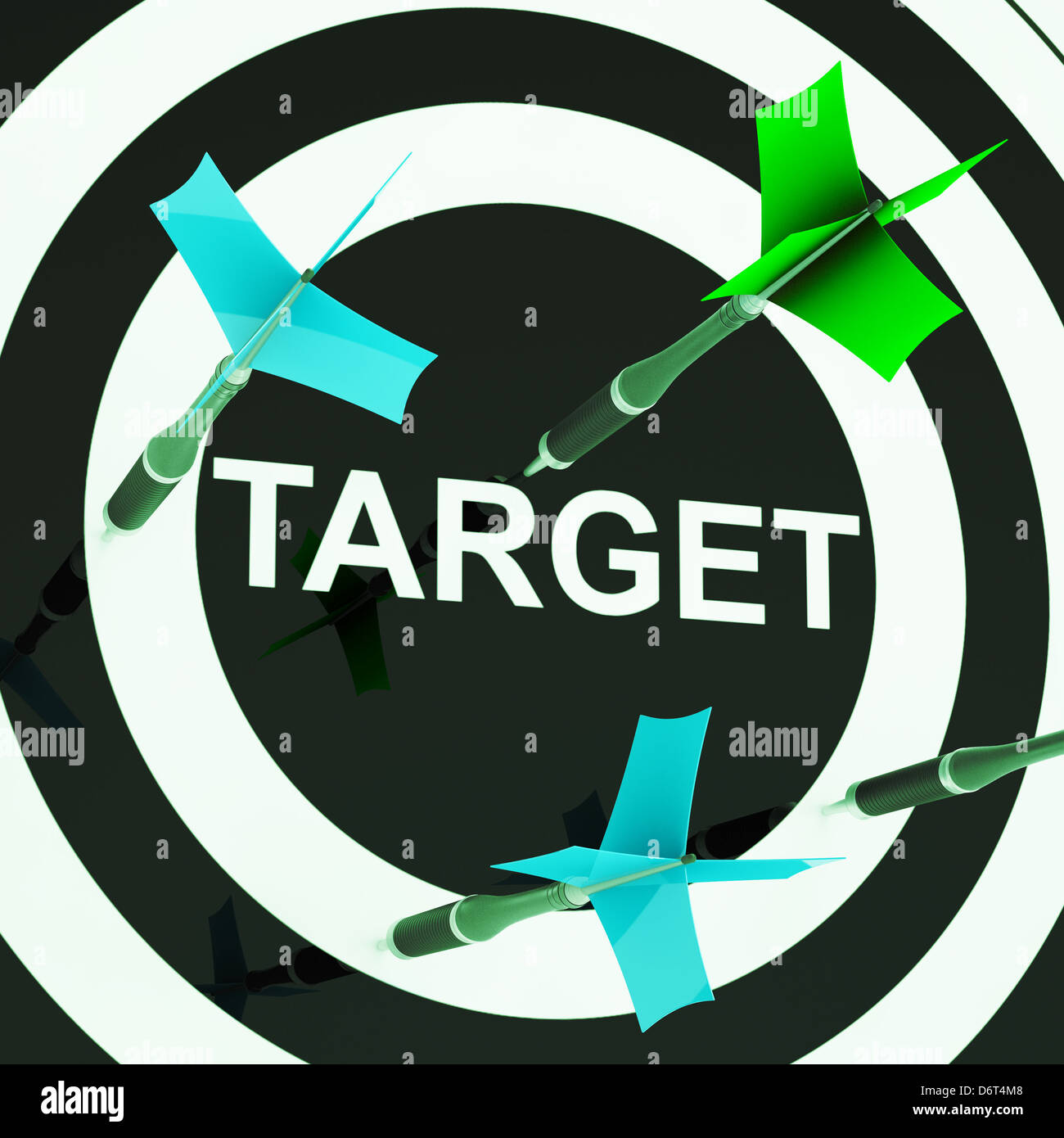 Target On Dartboard Shows Efficient Shooting Or Performance Stock Photo ...