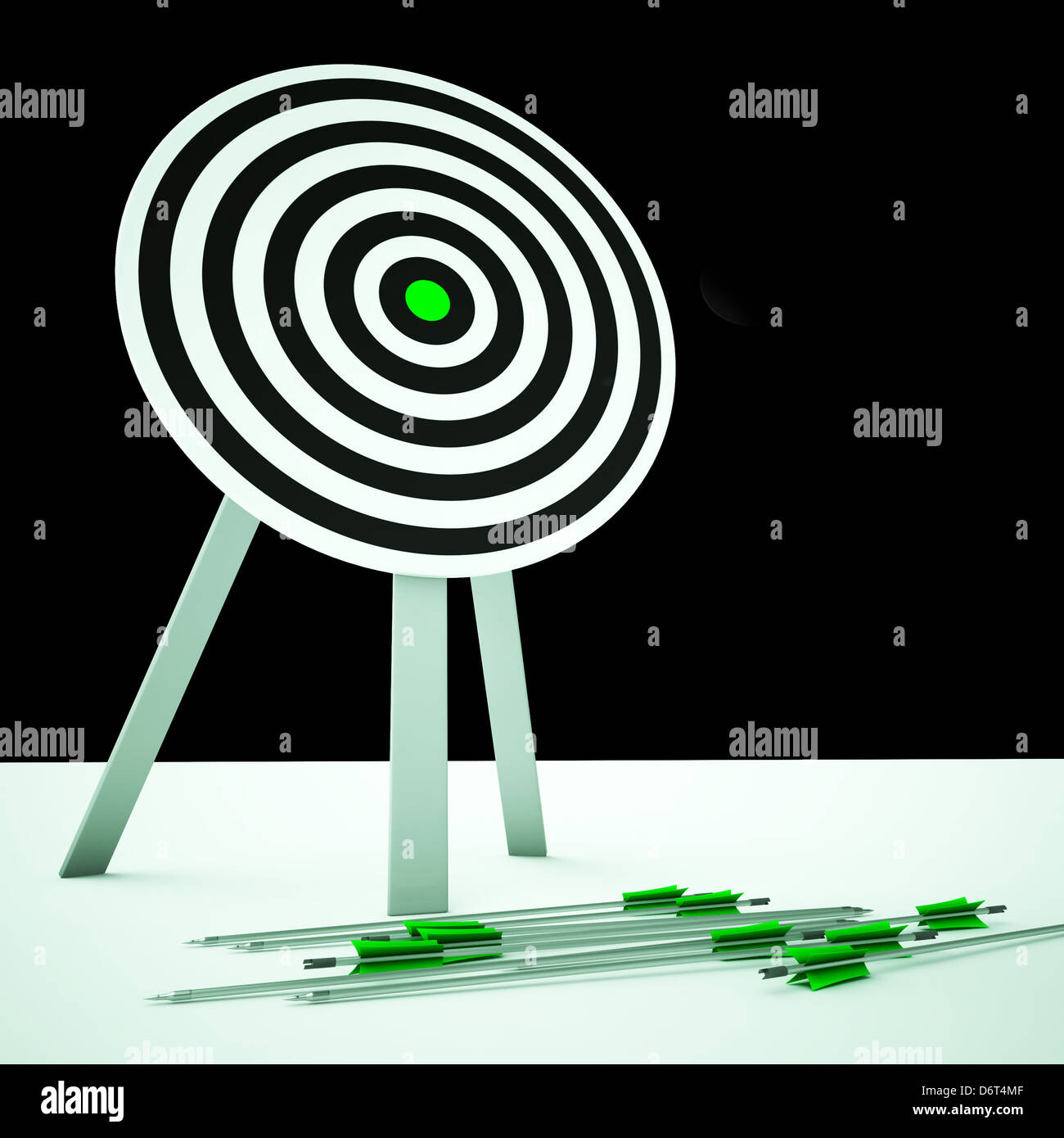 Arrows On Floor Showing Loser Or Imprecise Aim Stock Photo - Alamy