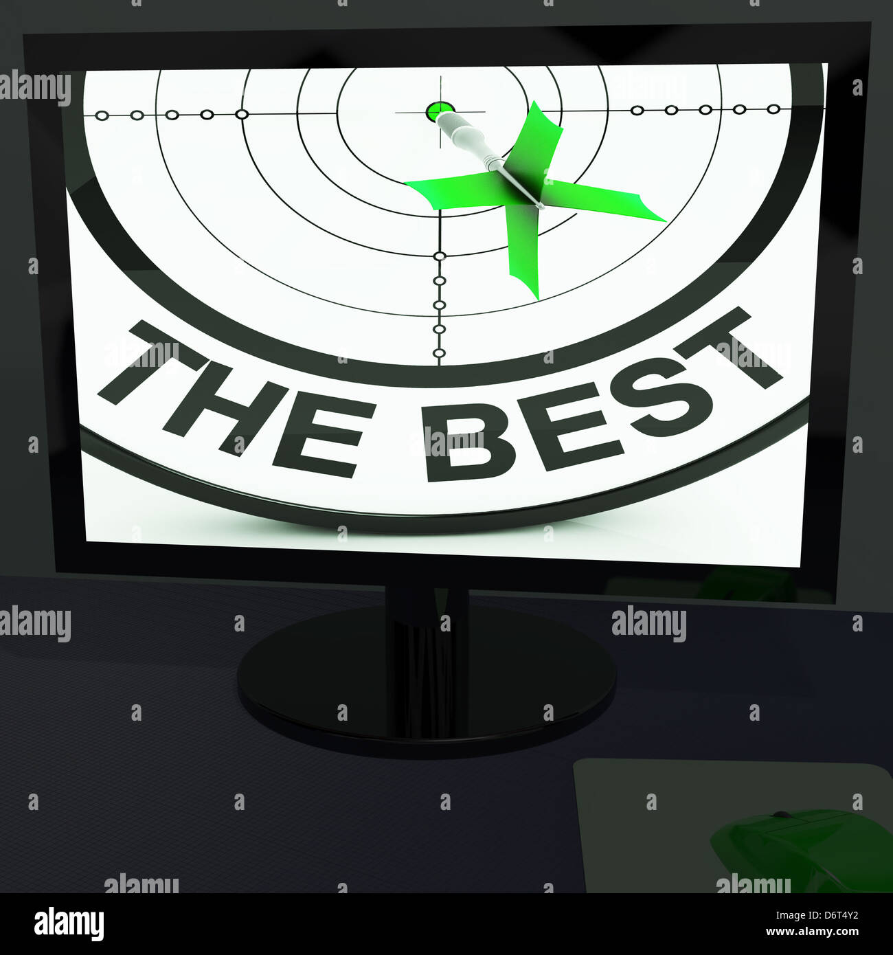 The Best On Monitor Showing Quality And Improvement Stock Photo - Alamy