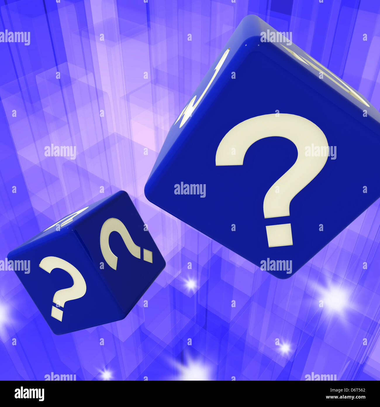 Question Mark Dice Background Showing Confusion And Uncertainty Stock ...