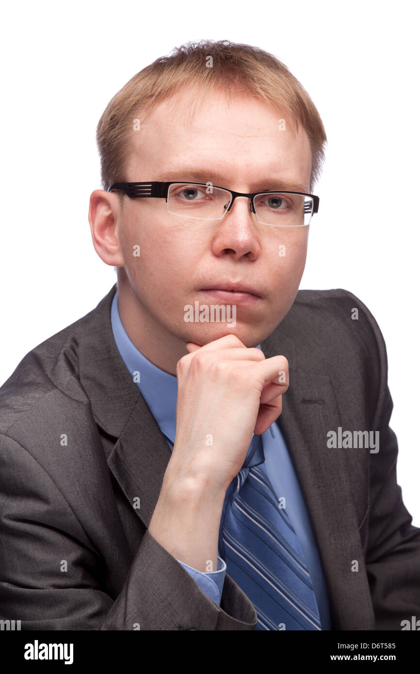 Portait of thinking man Stock Photo - Alamy