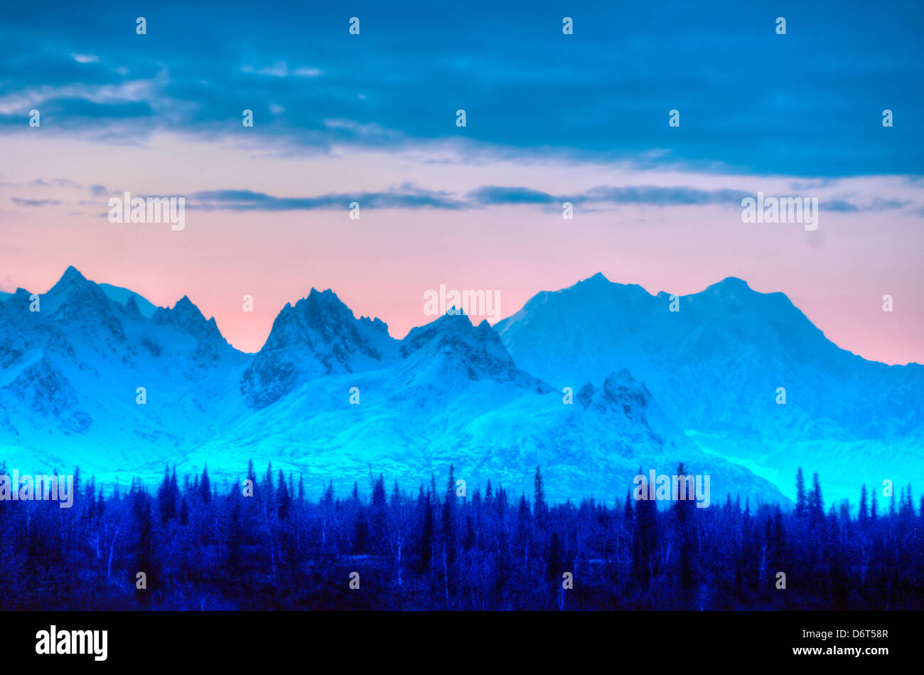 Mt. Hunter-alaska range Stock Photo - Alamy