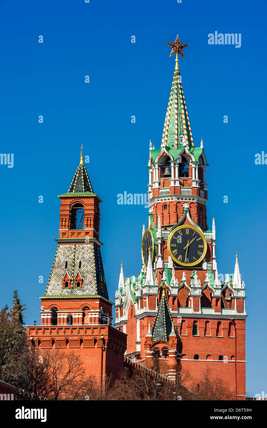 Spasskaya Tower of Moscow Kremlin Stock Photo - Alamy