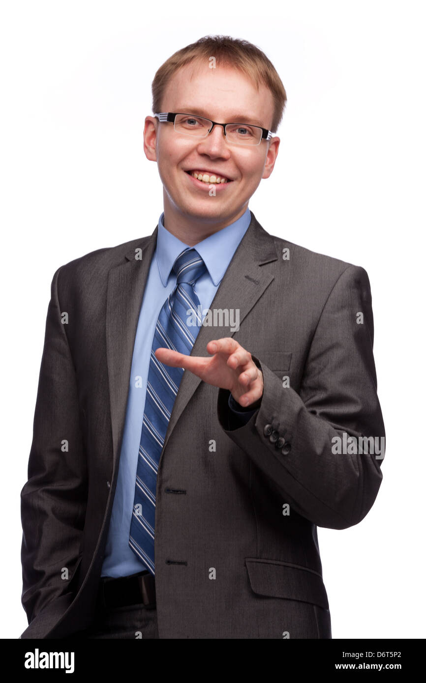 Man in suit and glasses Stock Photo - Alamy