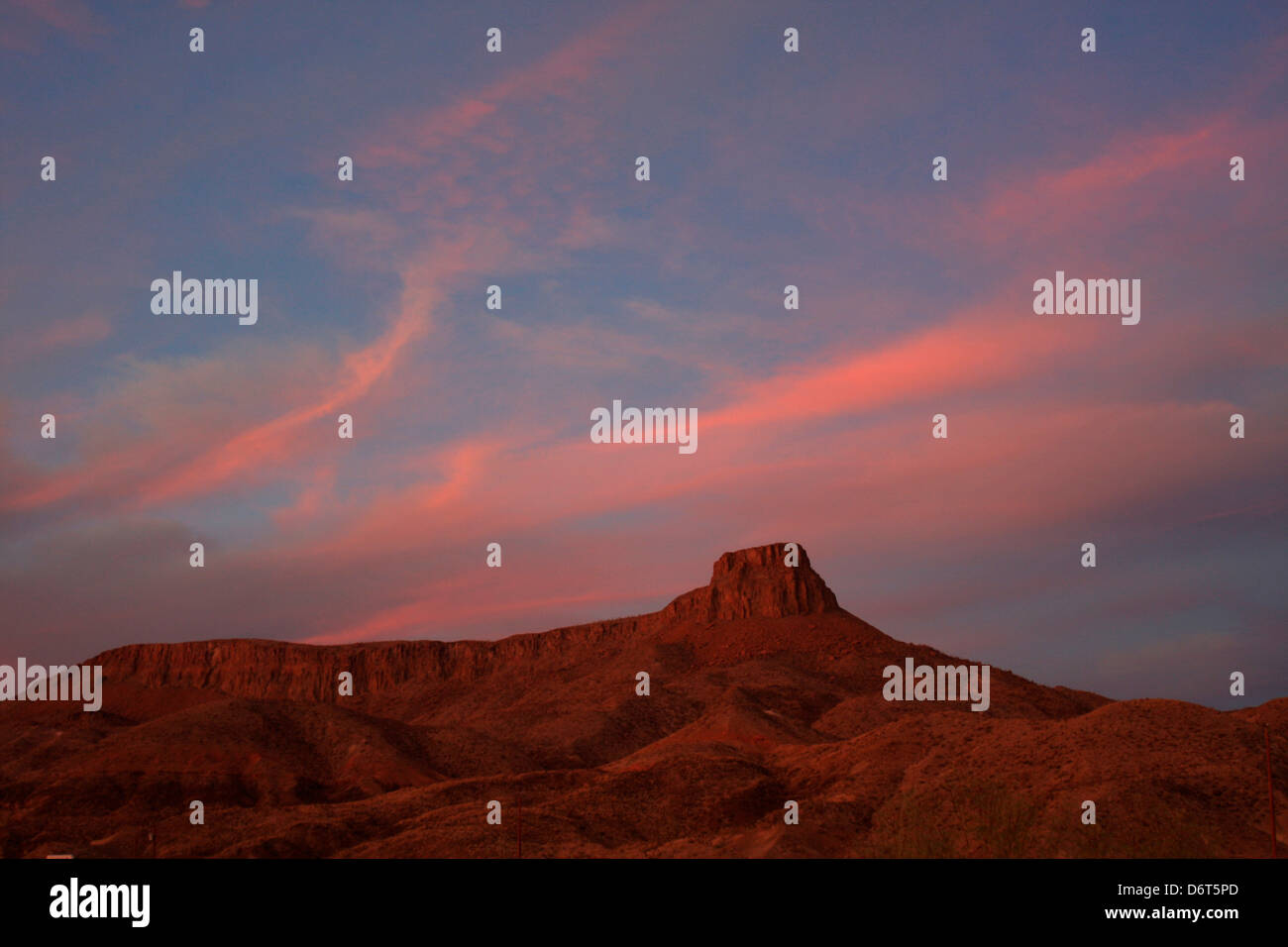 USA, Texas, Lajitas, Sunset over North Lajitas Peak Stock Photo - Alamy