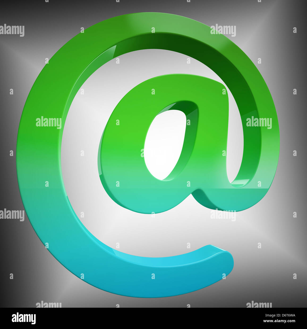 At Sign Showing Internet Mail To Inbox Stock Photo - Alamy