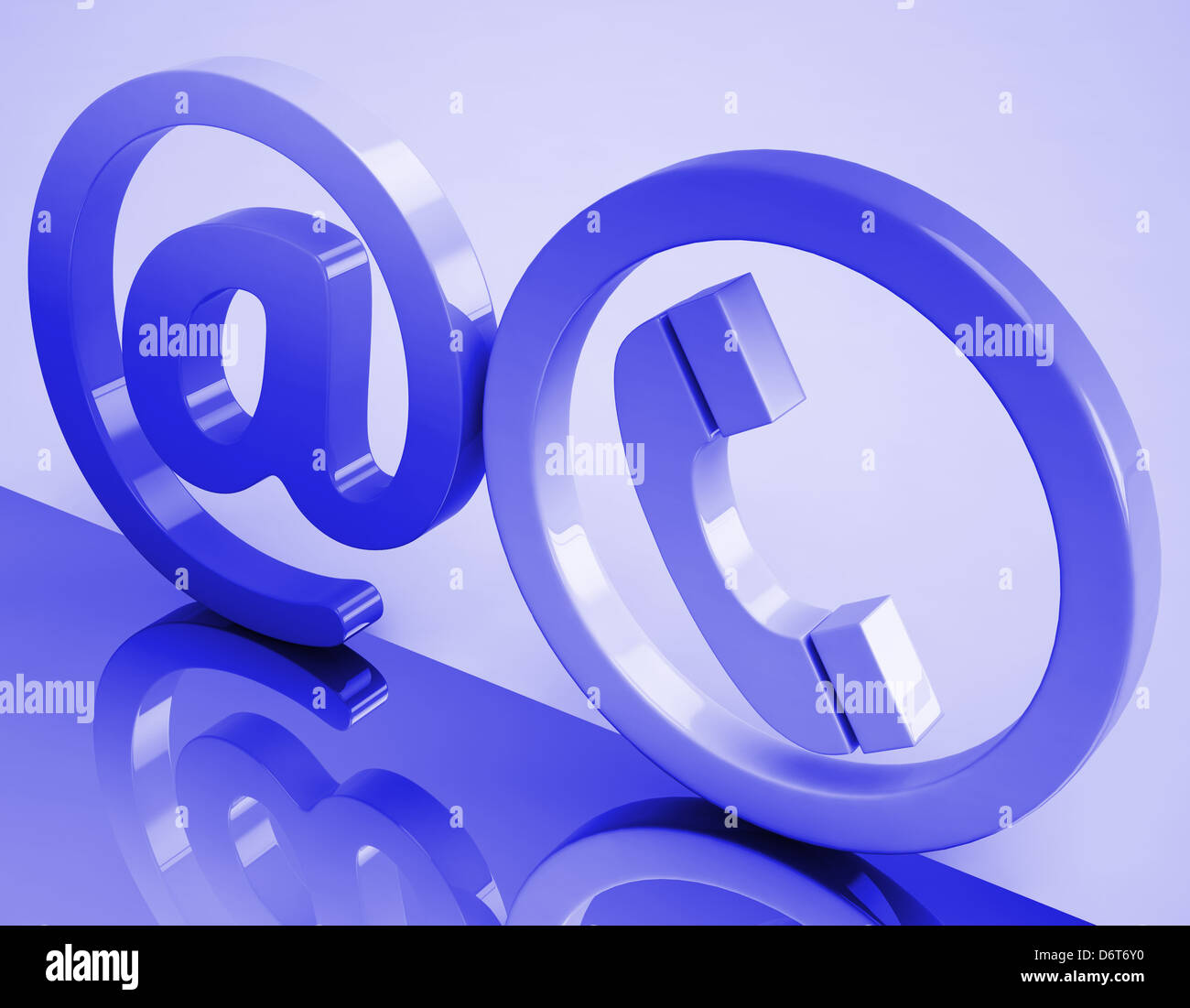 At Phone Sign Meaning E-mail And Telephone Communication Stock Photo ...