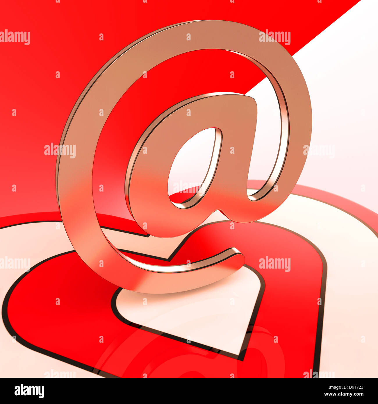 Heart E-mail Showing Romance Through Internet Message Stock Photo - Alamy