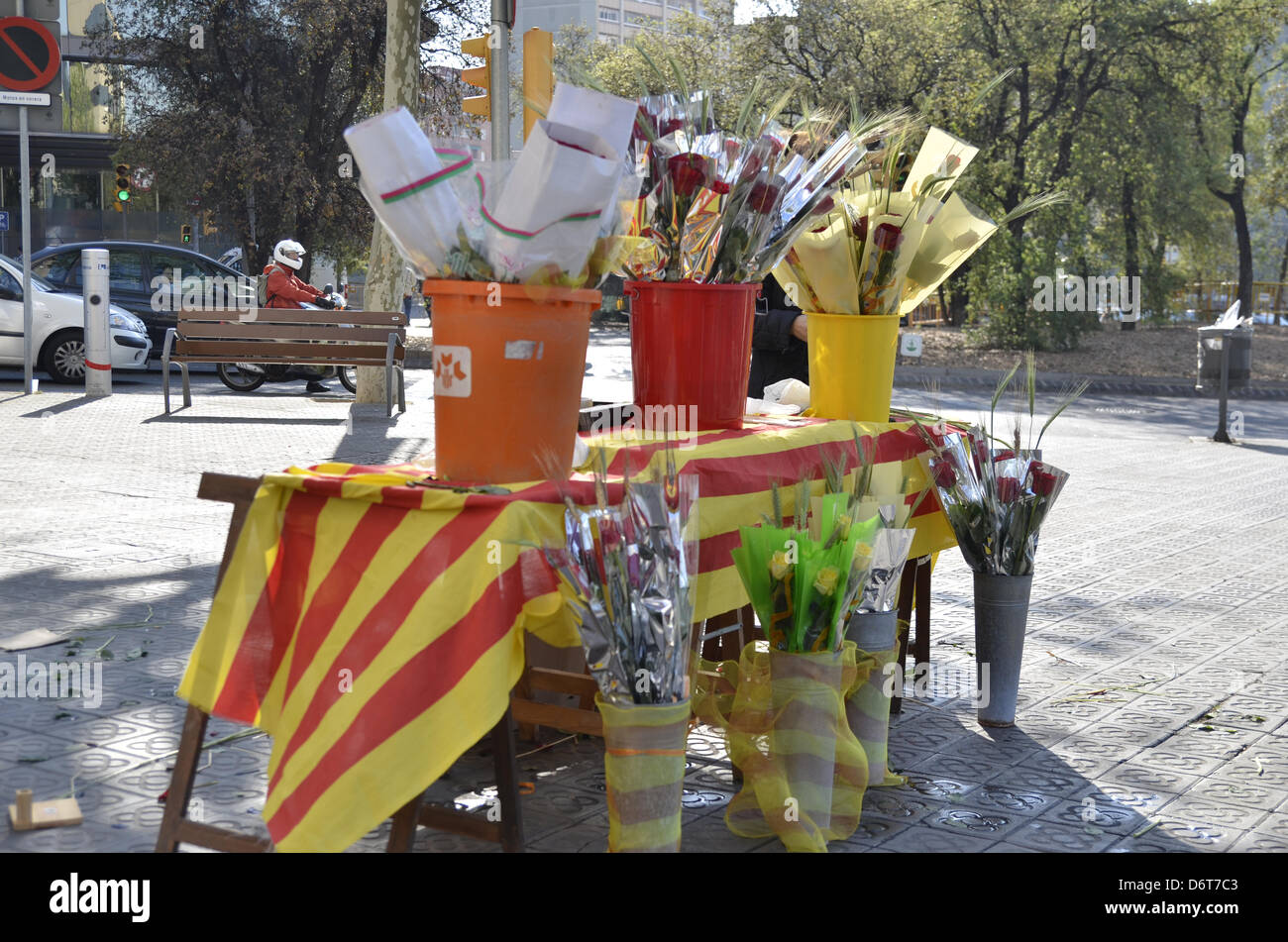 Barcelona, Spain. 23rd April, 2013. The celebration of Saint George is ...