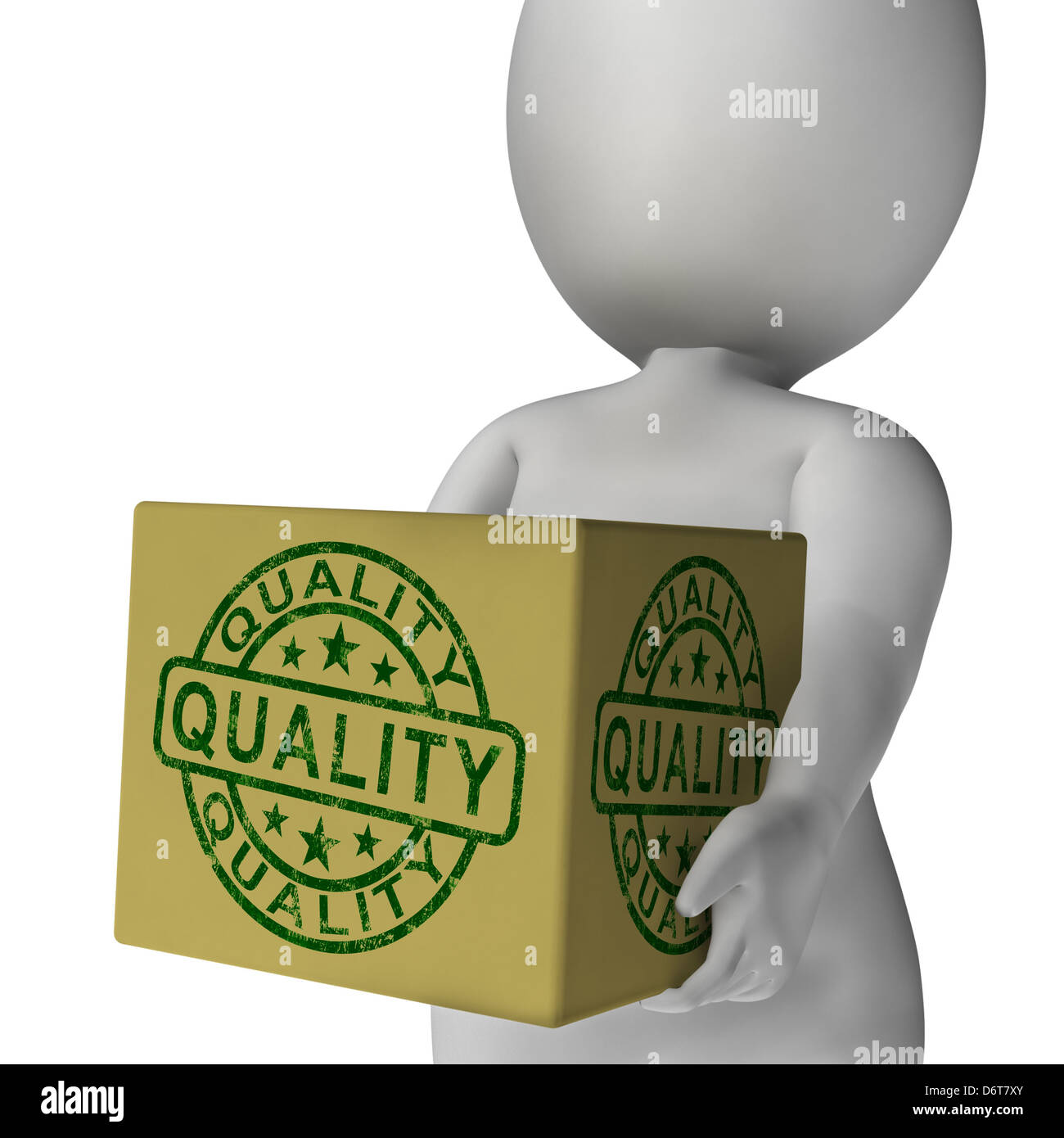 Quality Stamp On Box Showing Excellent Superior Premium Product Stock ...