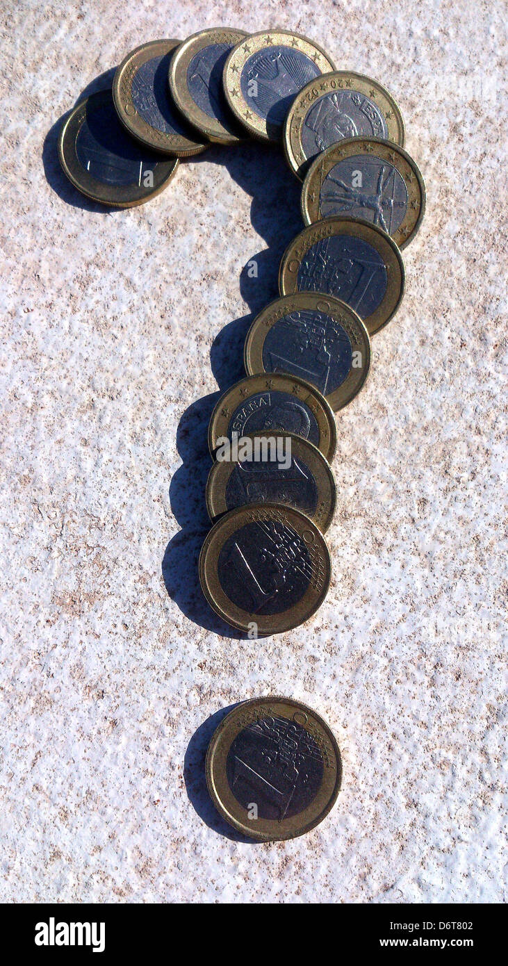 Euros in question mark Stock Photo - Alamy